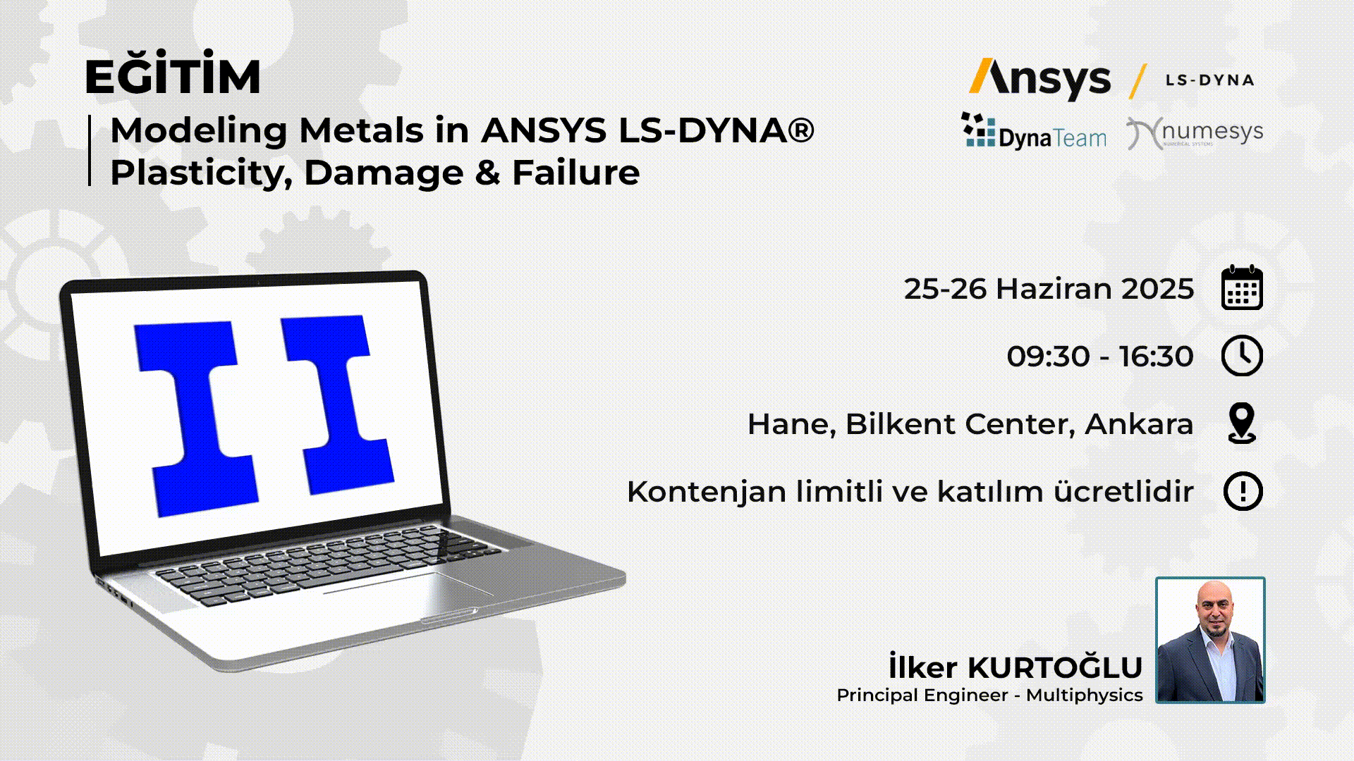 Eğitim | Modeling Metals in ANSYS LS-DYNA® - Plasticity, Damage & Failure - DynaTeam